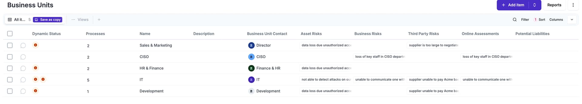 Feature - Form Refresh (Organization Module) - Forum - Software - eramba